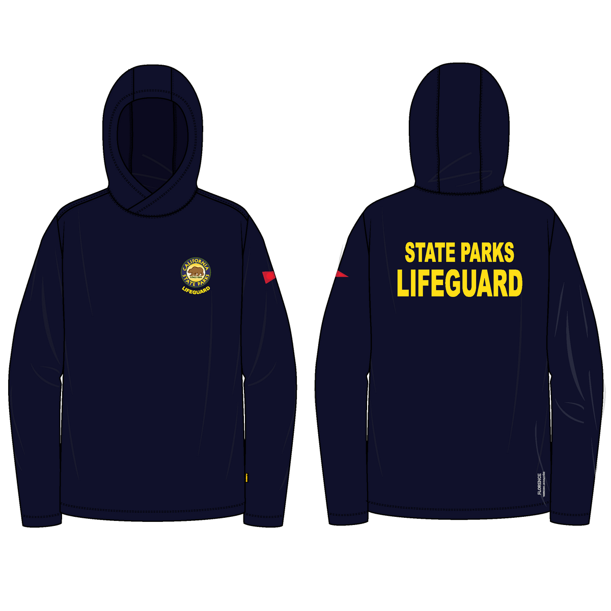 CA STATE PARKS Lifeguard Performance Hooded Long Sleeve – Lost Winds ...