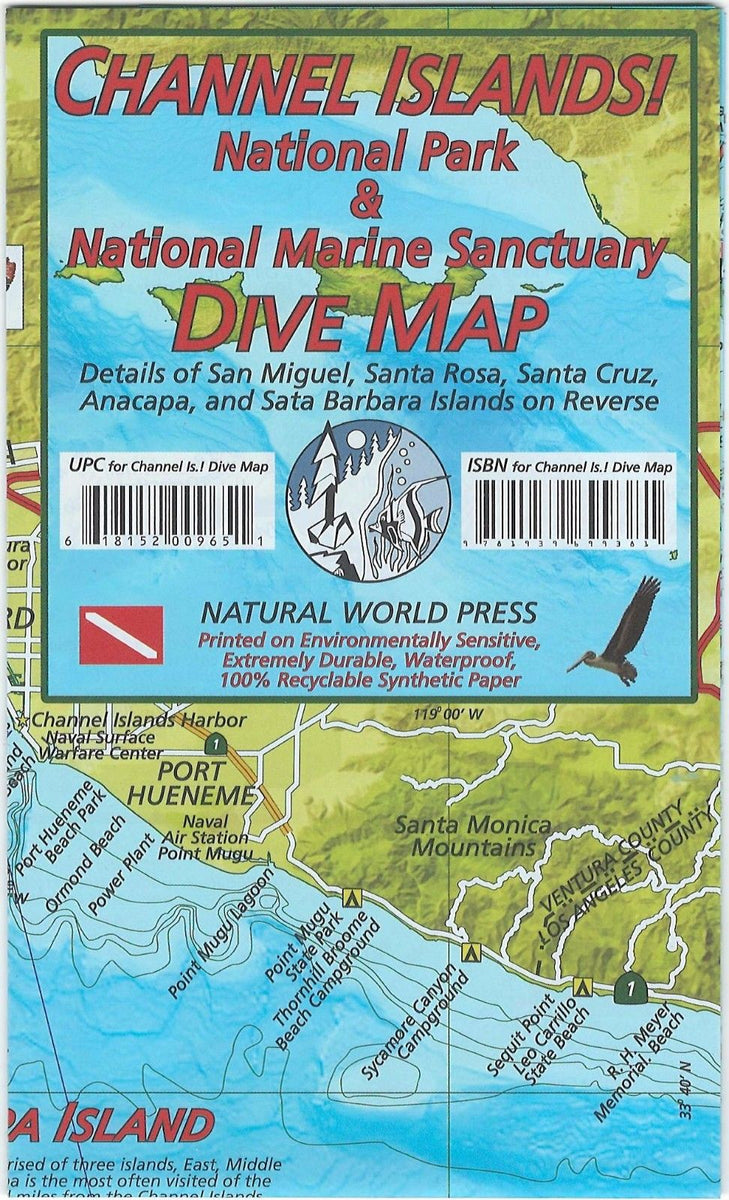 Channel Island Waterproof Dive Map – Lost Winds Dive Shop